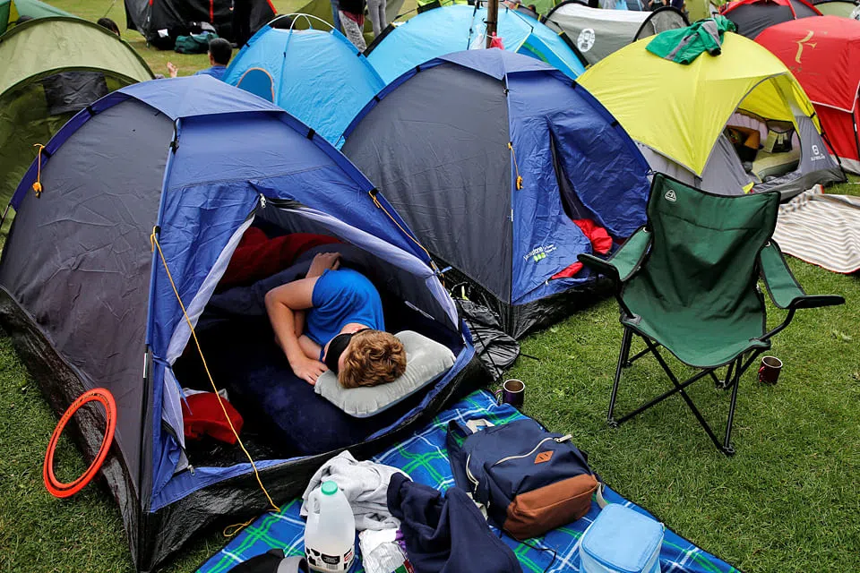A tradition to queue for at Wimbledon's tents