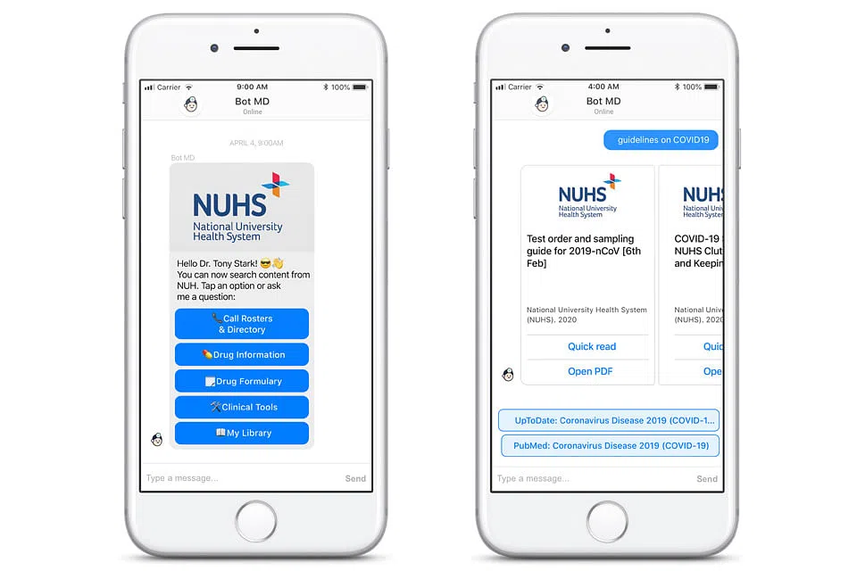 NUHS, startup Bot MD launch app for quick access to Covid-19 info - The ...