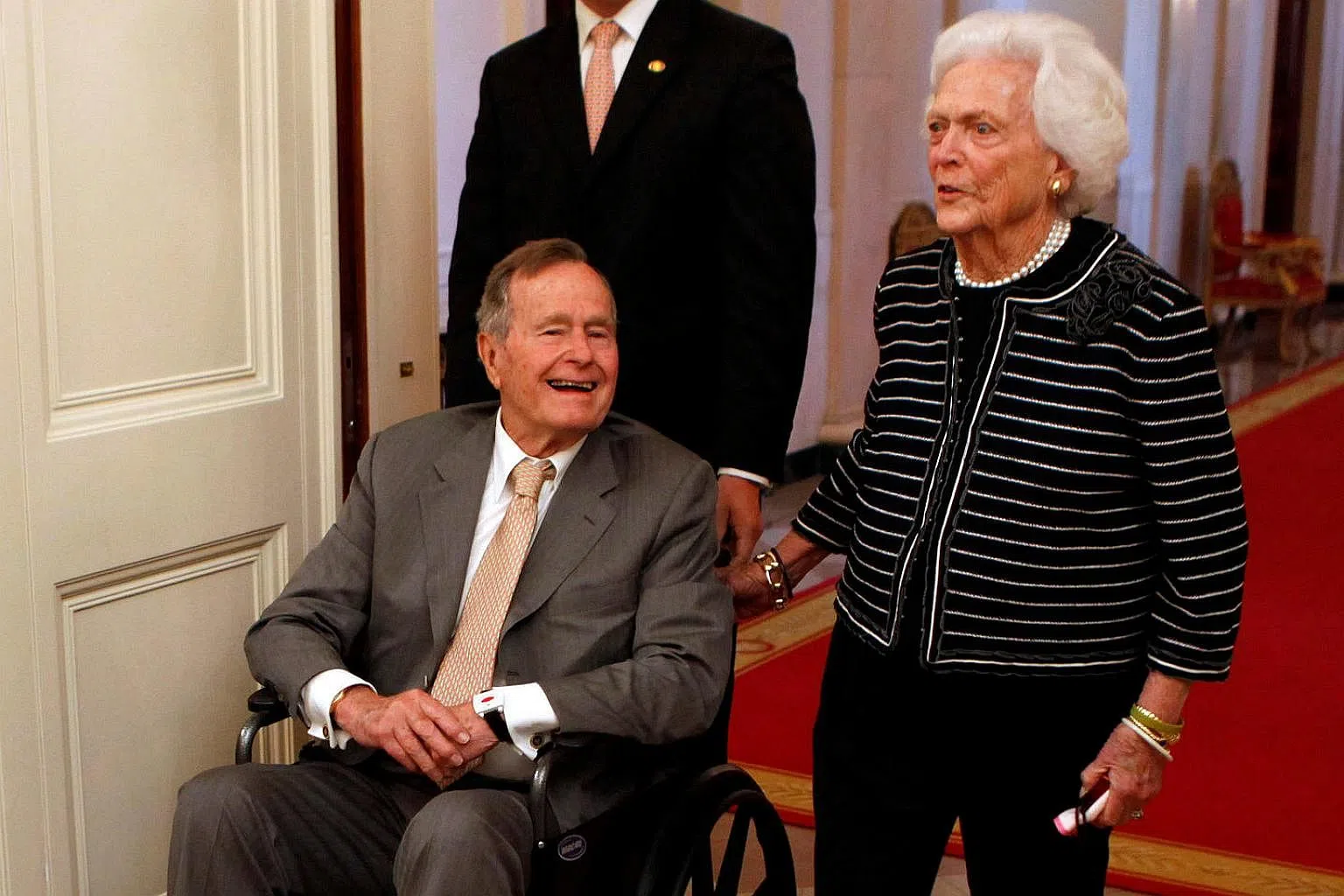 Elder Bush out of intensive care, wife Barbara released