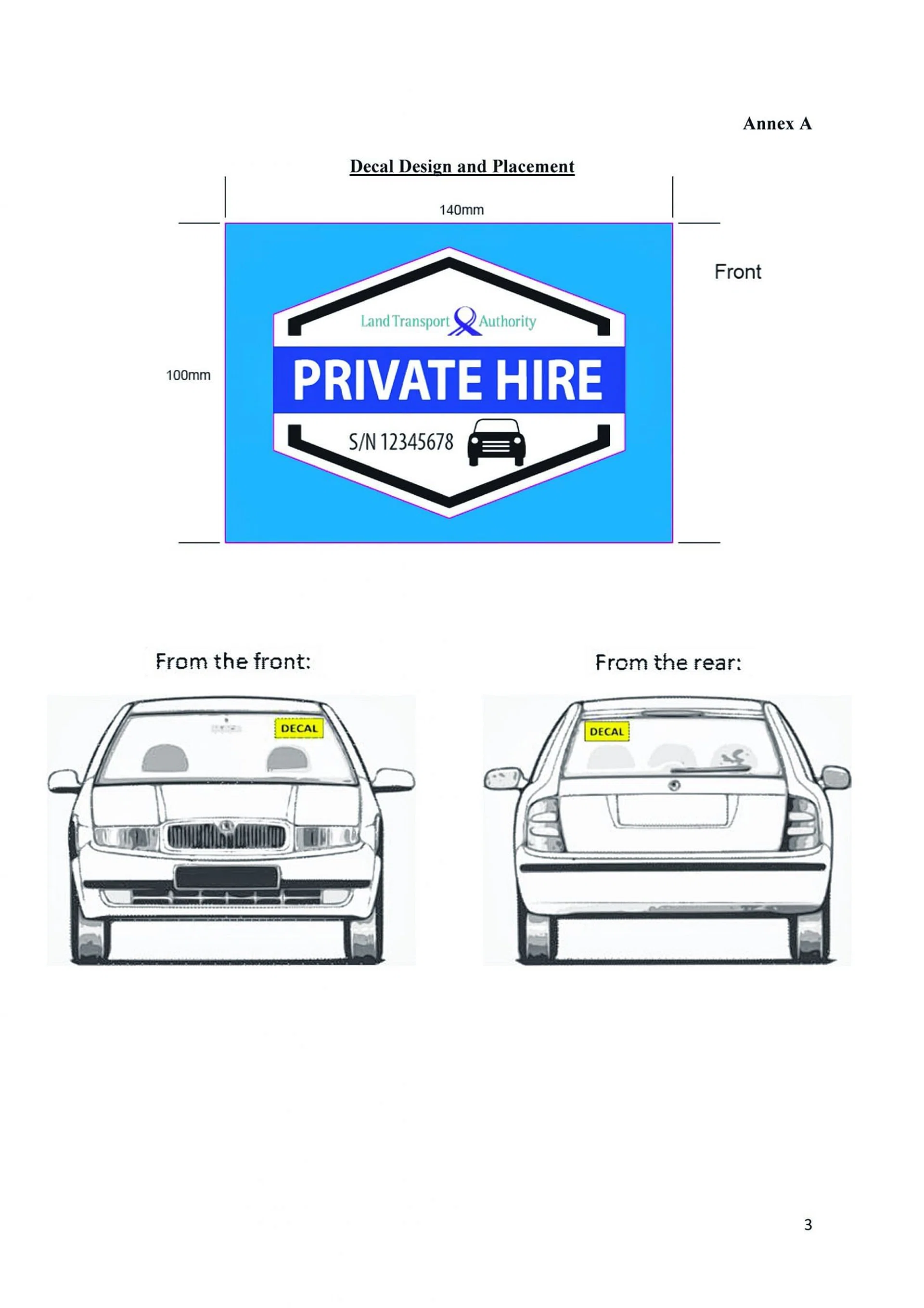 Private hire cars must display decals for easier identification from ...