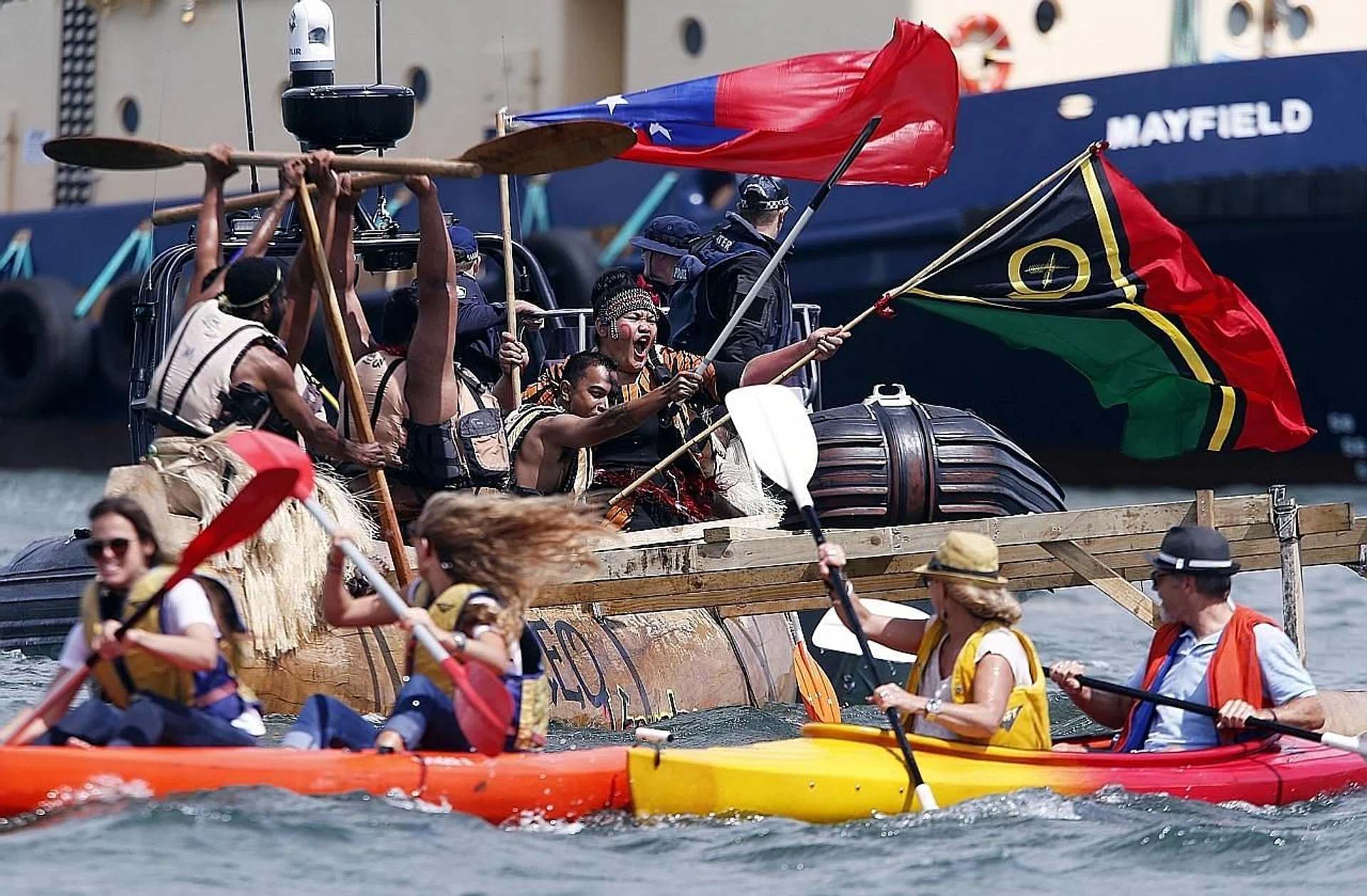 Protest by Pacific islanders at Aussie coal port - The Business Times
