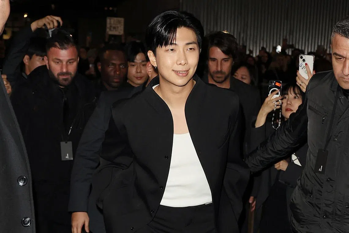 BTS' RM And The Past, Present And Future At Bottega Veneta Winter 2023 ...